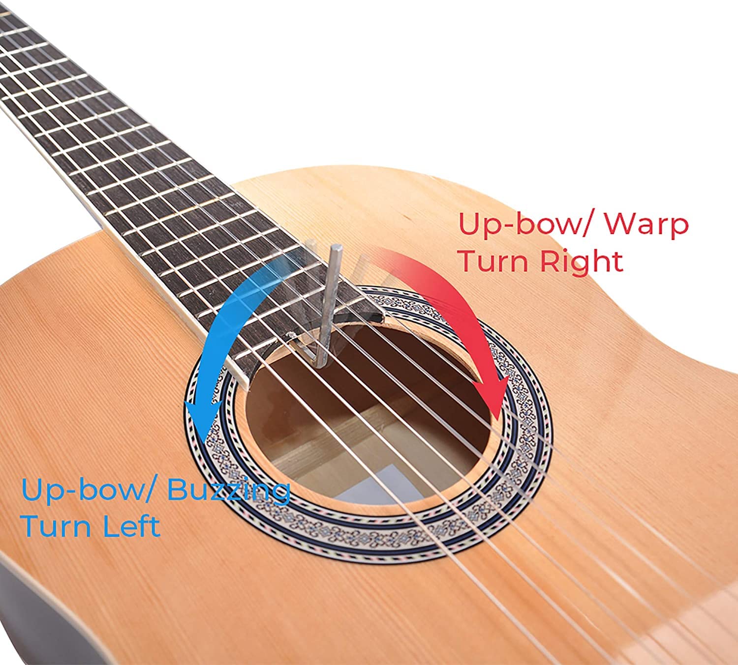 ADM Full Size Classical Nylon Strings Acoustic Guitar 39 Inch Classic Guitarra Starter Bundle for Adult with Free Lessons, Gig Bag, Tuner, Footstool, Kids Student Beginner Kits, Nature