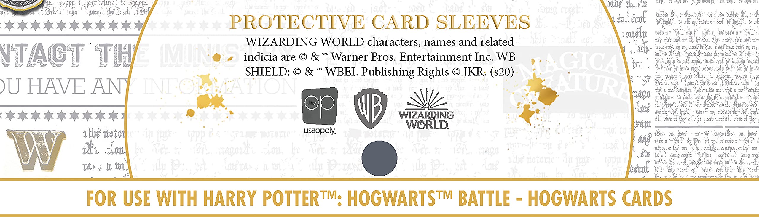 USAOPOLY Harry Potter: Hogwarts Battle & Hogwarts Battle Card Sleeves | 160 Card Protector Sleeves for Hogwarts Cards from Harry Potter Deckbuilding Games