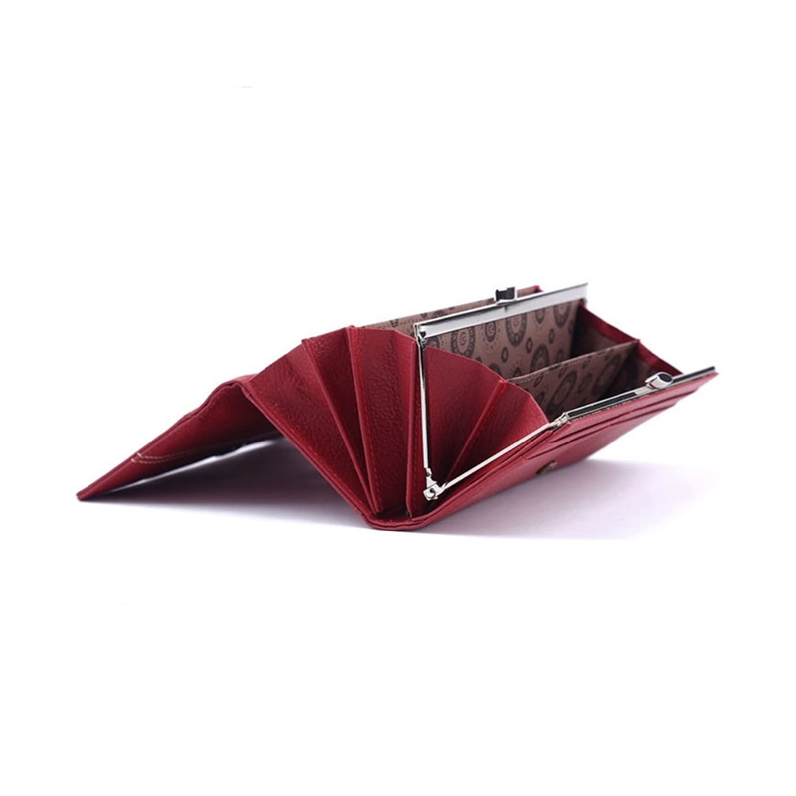 SXGJQ Genuine Leather Wallet for Women Coin Purse Female Long Clutch Phone Red Wallets (Color : Red)