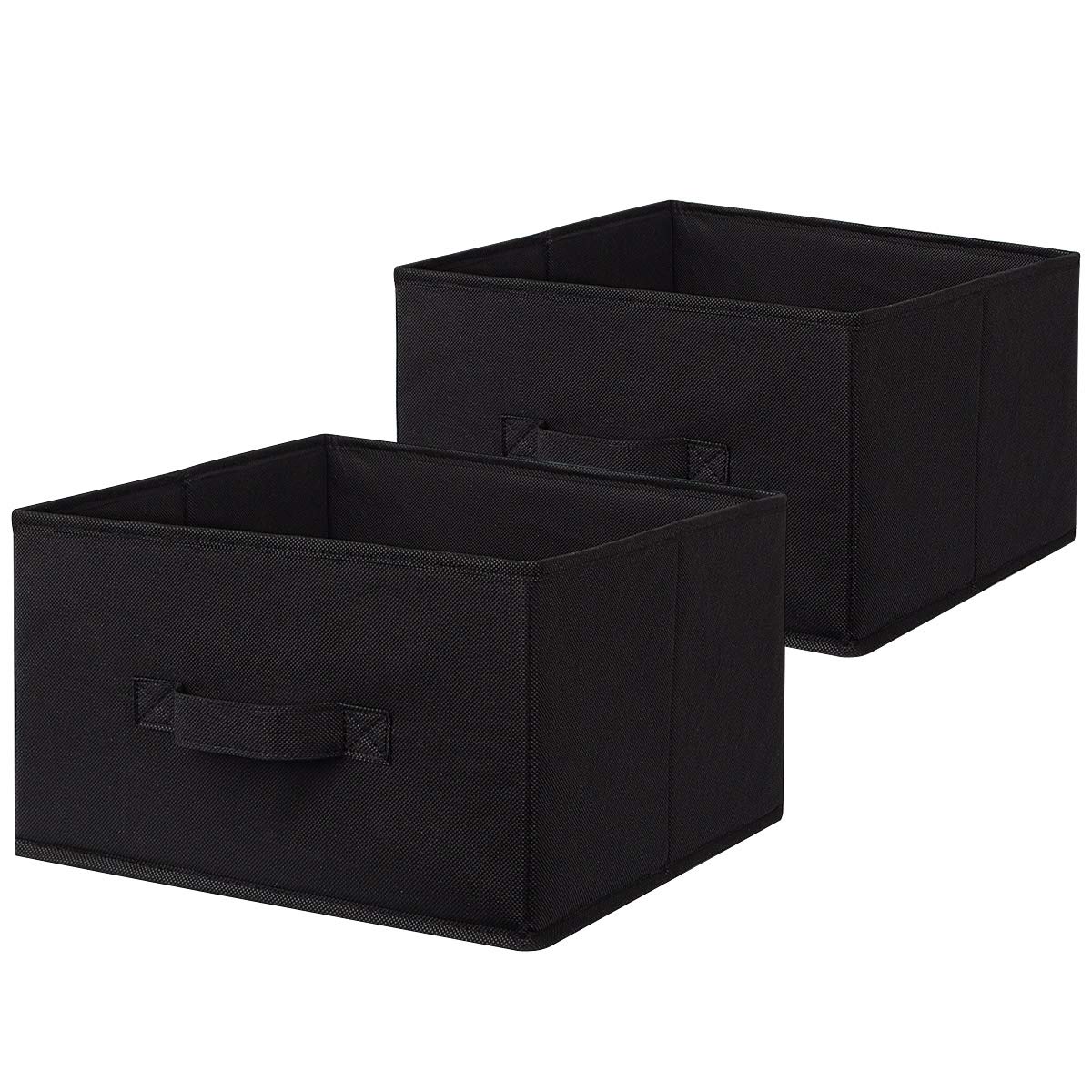 Aoolife Foldable Fabric Closet Drawer Organizer,Cube Storage Bins with Handle,Storage Cubes Basket Units in to storage Clothing, T Shirts, Leggings,Underwear, Bras, Socks and more- Set of 2