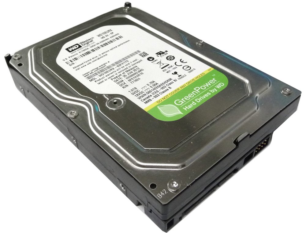 WD AV-GP 1 TB AV Video Hard Drive: 3.5 Inch, SATA III, 64 MB Cache - WD10EURX (Renewed)