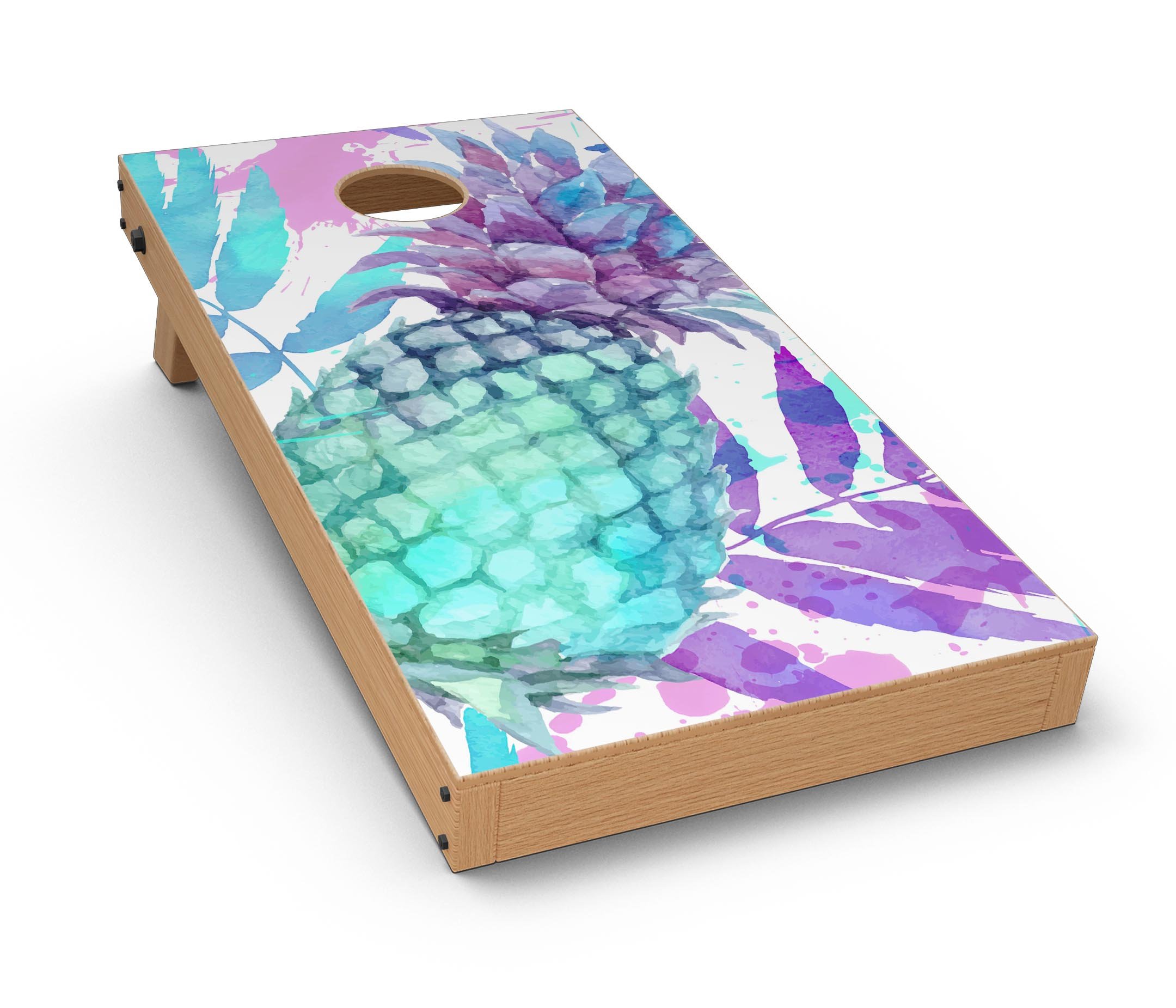 Design Skinz Summer Tropical Skin Set for Cornhole (Skin Only) - Tropical Summer Pineapple v1