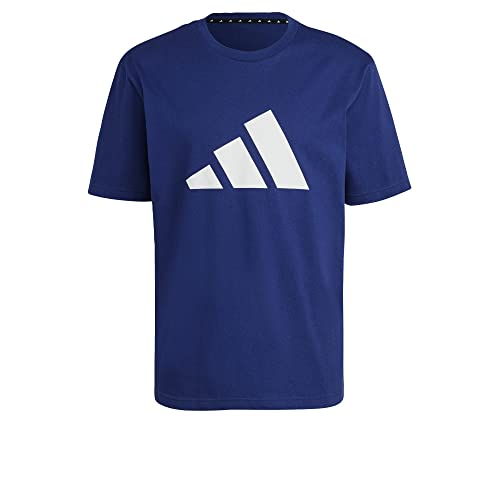 adidas Men's Sportswear Future Icons Three Bar Tee, Victory Blue, XX-Large