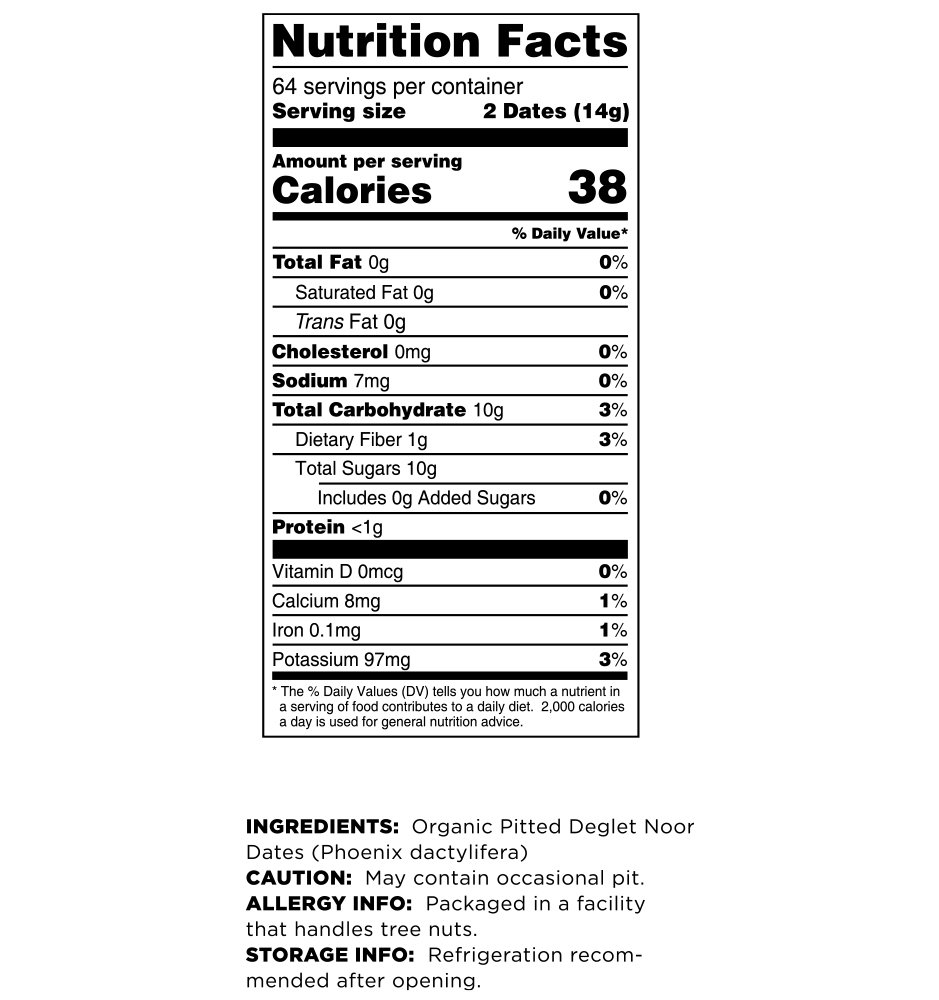 Terrasoul Superfoods Organic Deglet Dates, 2 Lbs - Pitted | Fresh | Natural Sweetener