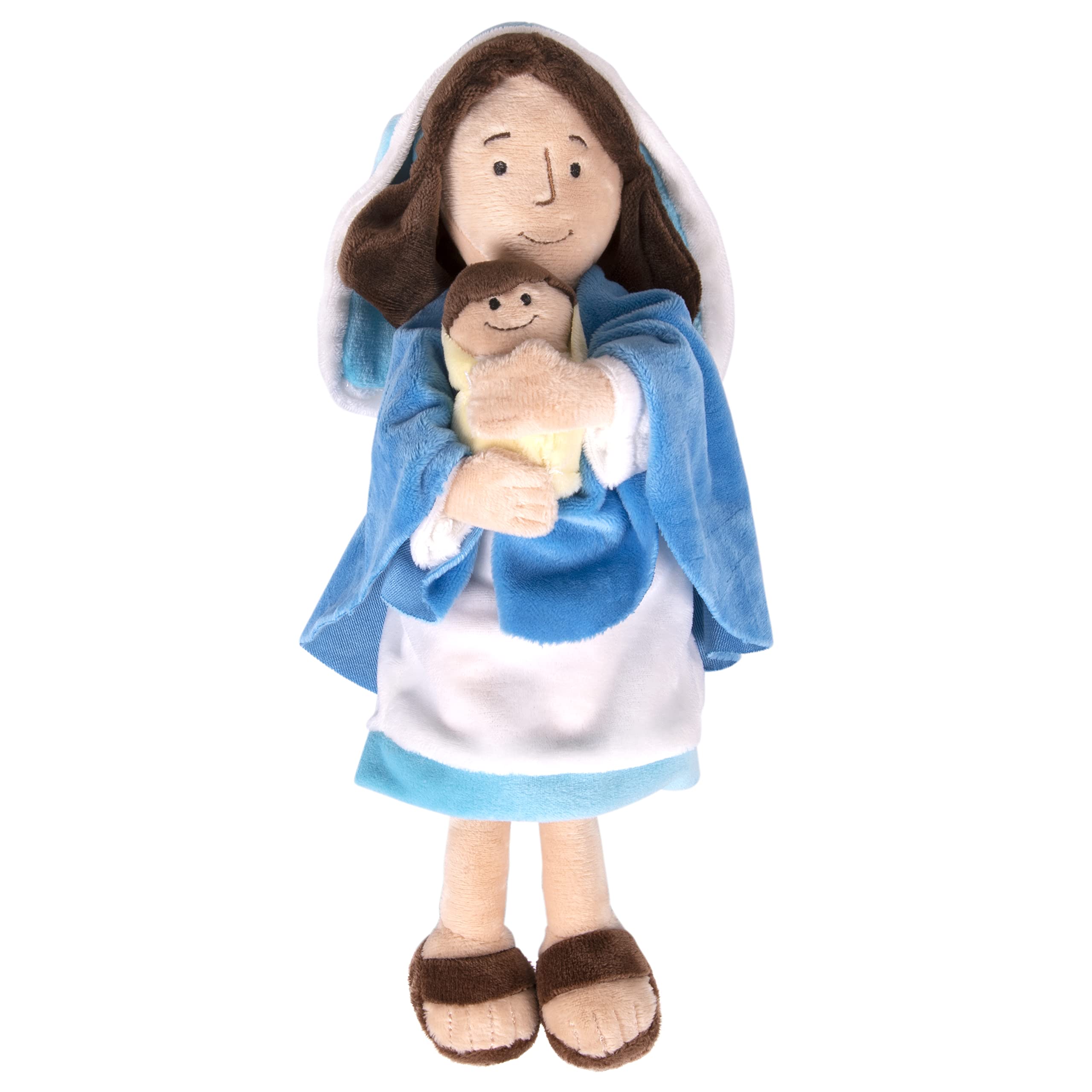 Kangaroo - Mother Mary Holding Baby Jesus Plush Stuffed Toy | Christians Religious Toys Savior Plush Religious Figure | Christmas, Kids' Bedrooms, Churches, Decoration 13 Inch