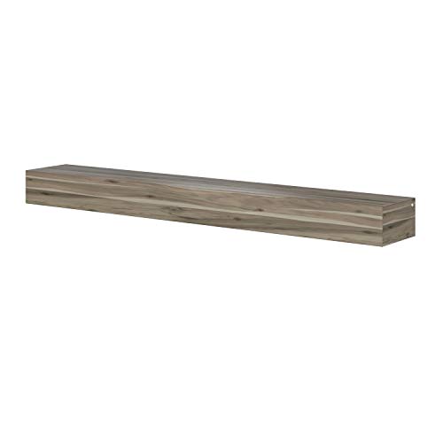 Pearl Mantels 492-60-WEATHER Acacia Wood Fireplace Mantel Shelf, 60", Weathered Finish