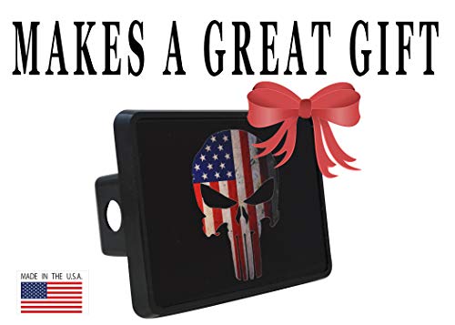 USA American Flag Trailer Hitch Cover Plug US Patriotic Vintage Special Forces Skull
