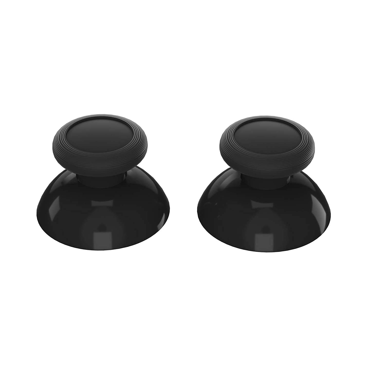 eXtremeRate Replacement 3D Joystick Thumbsticks, Analog Thumb Sticks with Cross Screwdriver for Nintendo Switch Pro Controller - Black & White & Transparent & Transparent Black