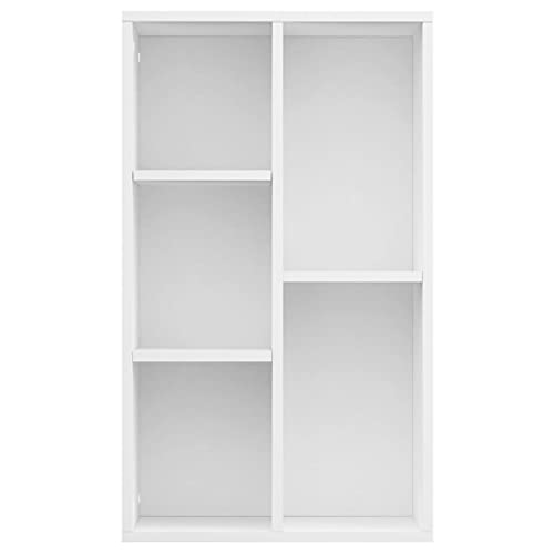Sideboard with 5 Storage Compartments, Multifunctional Display Stand for Living Room and Office, Chipboard, 19.7" x 9.8" x 31.5"