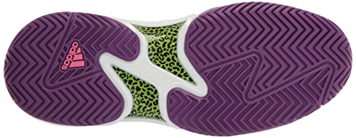 adidas Women's Barricade Tennis Shoe, Rose Tone/Core Black/Glory Purple, 8