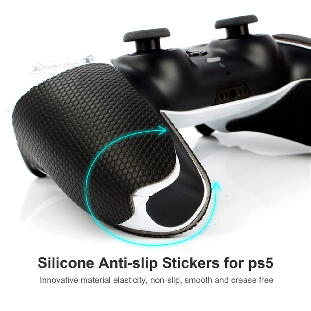 Anti-Skid Skin Stickers Controller Grip Cover for PS5 Controllers, Soft Rubber Pads Handle Grips for DualSense Playstation 5 Controller