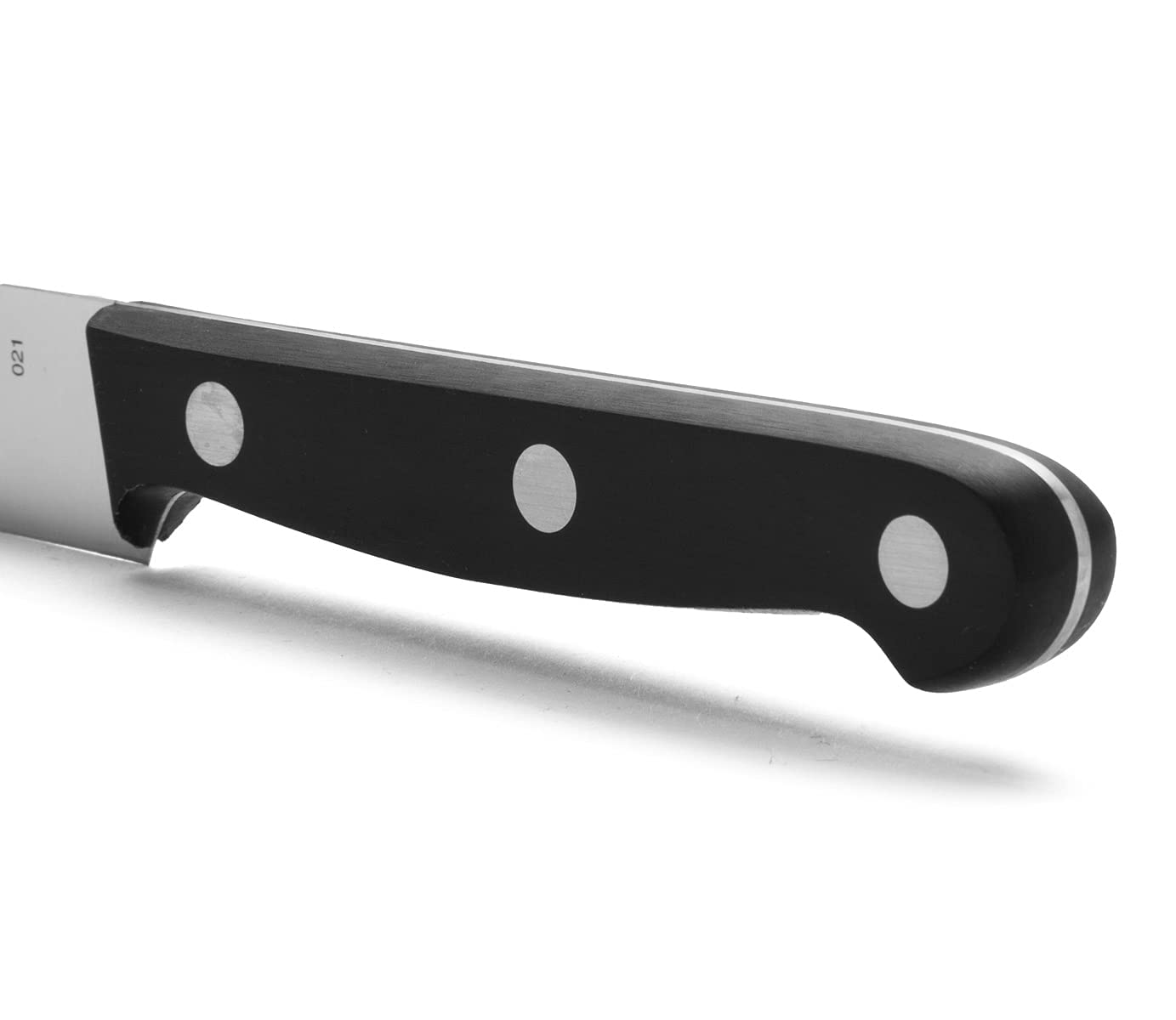 ARCOS Paring Knife 4 Inch Stainless Steel. Professional Knife for Peeling Fruits and Vegetable. Ergonomic Polyoxymethylene Handle and 100 mm Blade. Series Universal. Color Black