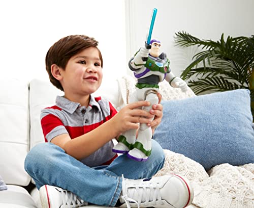 Disney and Pixar Lightyear 12-in Action Figure with Motion, Lights & Sound, Buzz Lightyear with Slashing Laser Blade