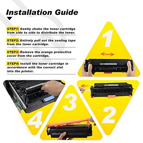 v4ink Remanufactured Toner Cartridge Replacement for HP 312X 312A CF380A CF380X Toner Cartridge Ink for use with HP Pro MFP M476nw M476dn M476dw M476 Printer – 1PK High Yield Black