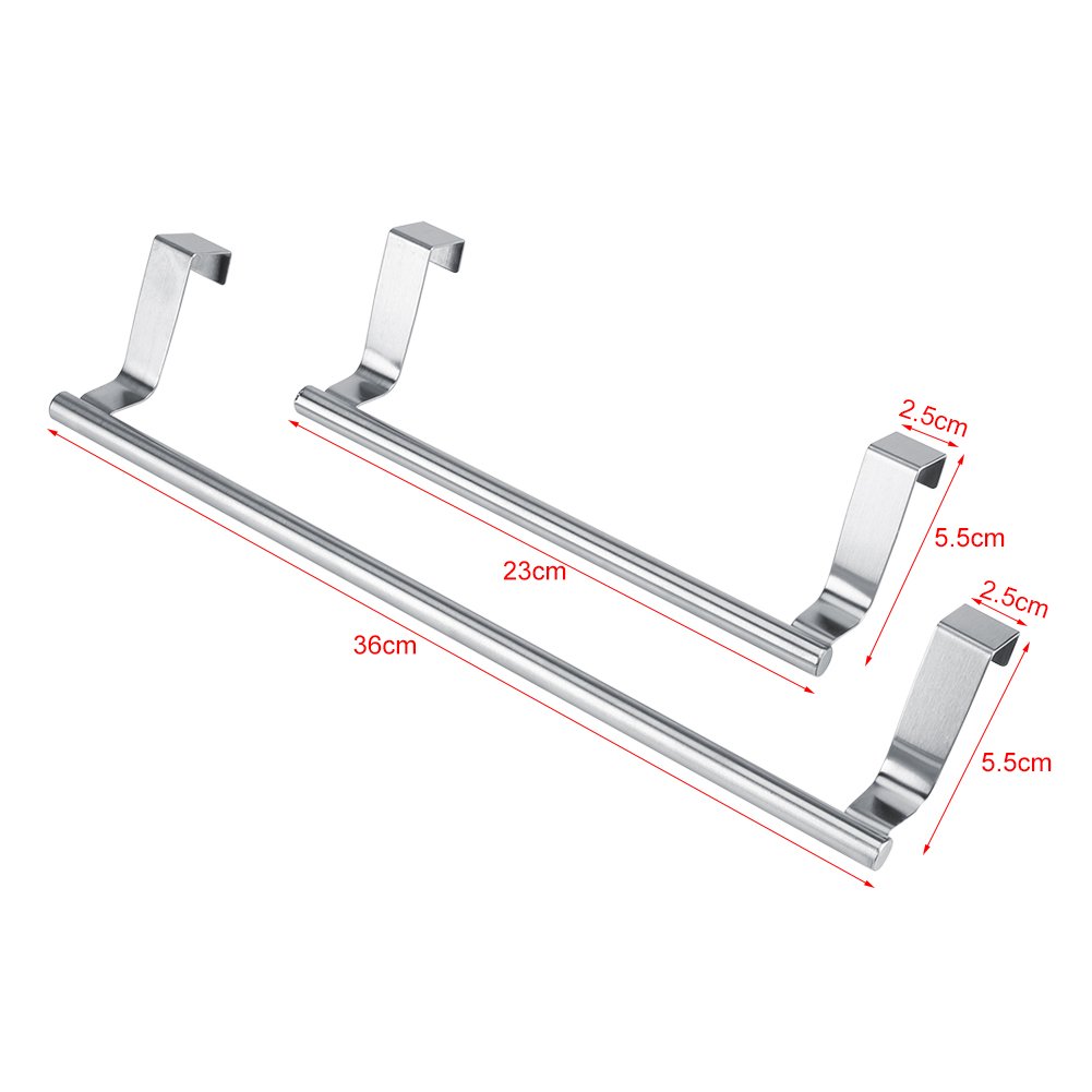 Towel Hanging Rack, Stainless Steel Anti-Rust Anti- Cabinet Drawer Towel Hanging Rack for Kitchen Bathroom Living Room(Long)