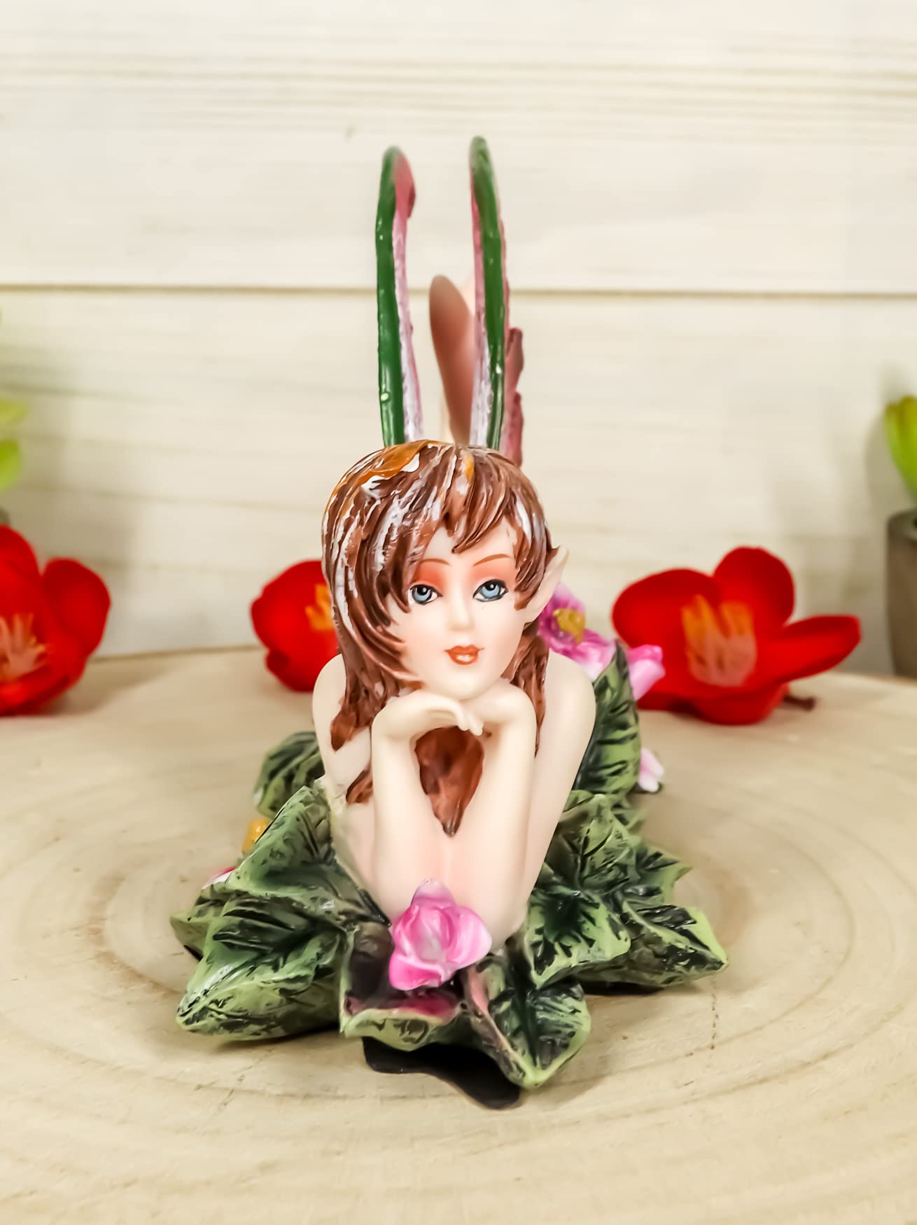 Ebros Amy Brown Whimsical Primrose Spring Flower Garden Fairy Figurine FAE Magic Statue Fantasy Collectible 4.75" Long