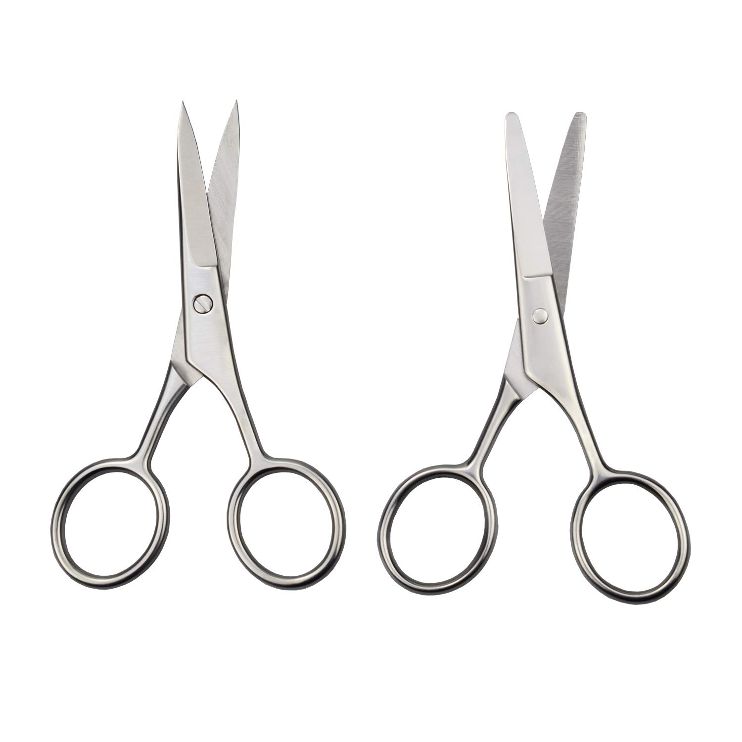 Motanar 4 Pieces Beard Scissors Set, Grooming Scissors Men and Mustache Beard Combs Beard Grooming Kit with Storage Bag
