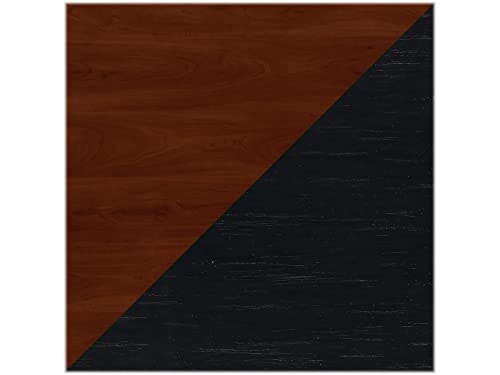 Bush Fairview 41.69-Inch H Storage Cabinet with 3 Shelves, Antique Black/Hansen Cherry (WC53980-03)