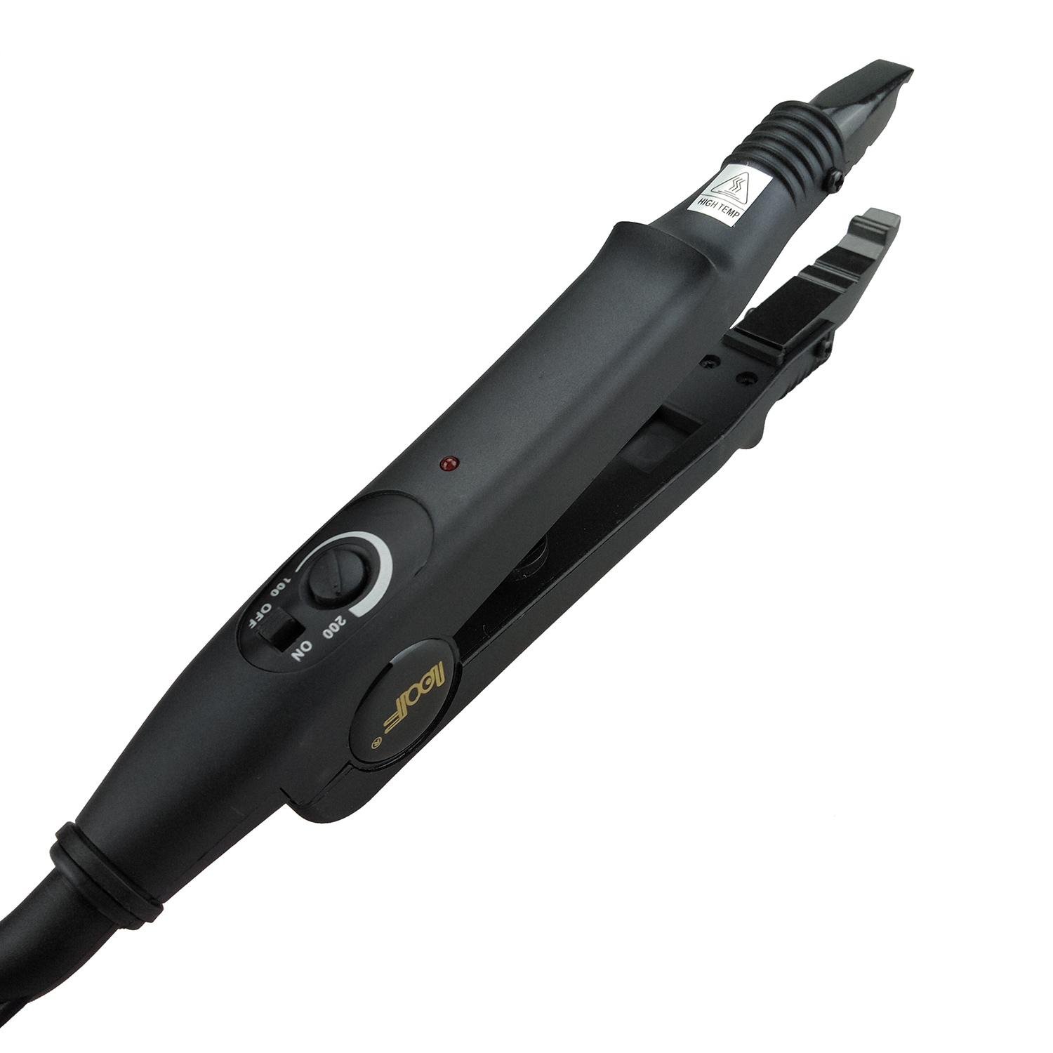 niceeshop(TM) US Plug Professional Hair Extensions Tool Fusion Heat Iron Connector Wand Melting Tool-Black