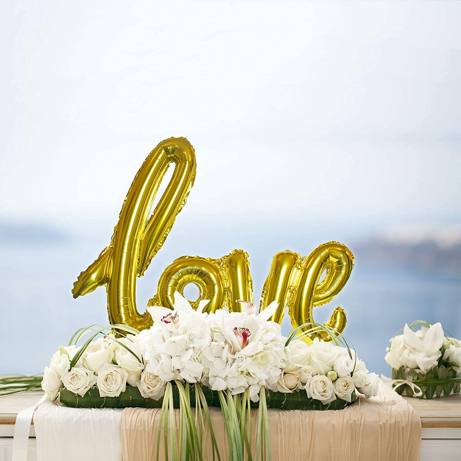 Cafurty 42 Inch Love Balloon Champagne Gold Letter Decorations Valentines Wedding Romantic Balloon Anniversary Decor, Bridal Shower or Birthday – Gold