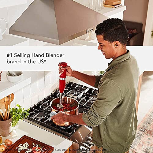 KitchenAid Cordless Variable Speed Hand Blender - KHBBV53, Empire Red