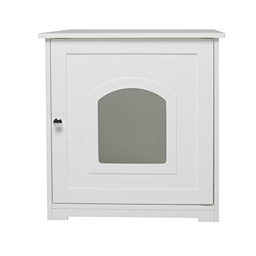 zoovilla Kitty Litter Loo β Hidden Litter Box Furniture, White