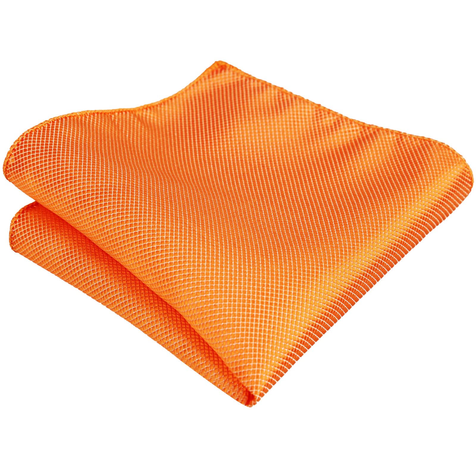 Alizeal Mens Solid Mini Squares Formal Banded Pre-tied Bow Ties Set-Orange