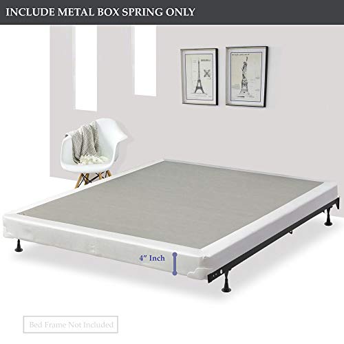 Mattress Solution Fully Assembled Low Profile Metal Traditional Boxspring/Foundation, Twin, Size