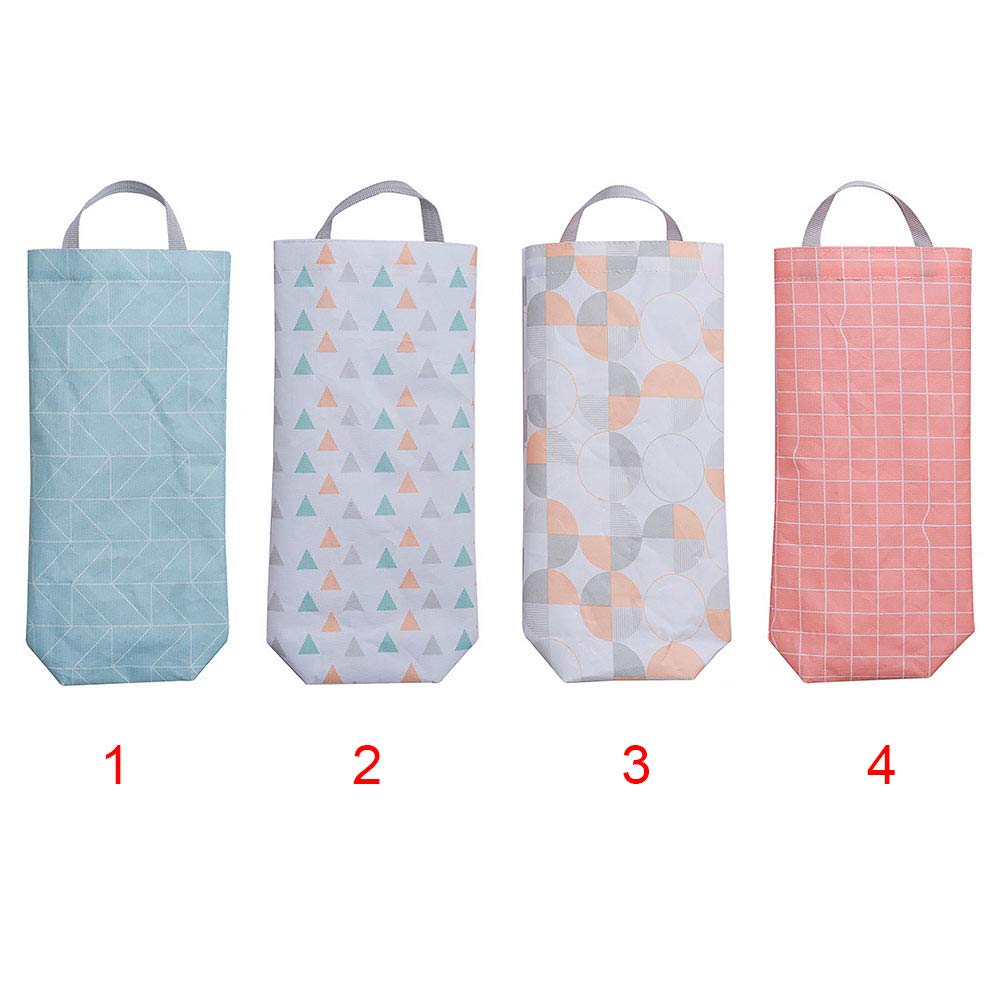 Plastic Bag Holder, Wall Mount Grocery Bag Dispenser Garbage Bag Organizer with Easy Access Top and Bottom Openings for Home Office Kitchen (Style1 Rectangle)