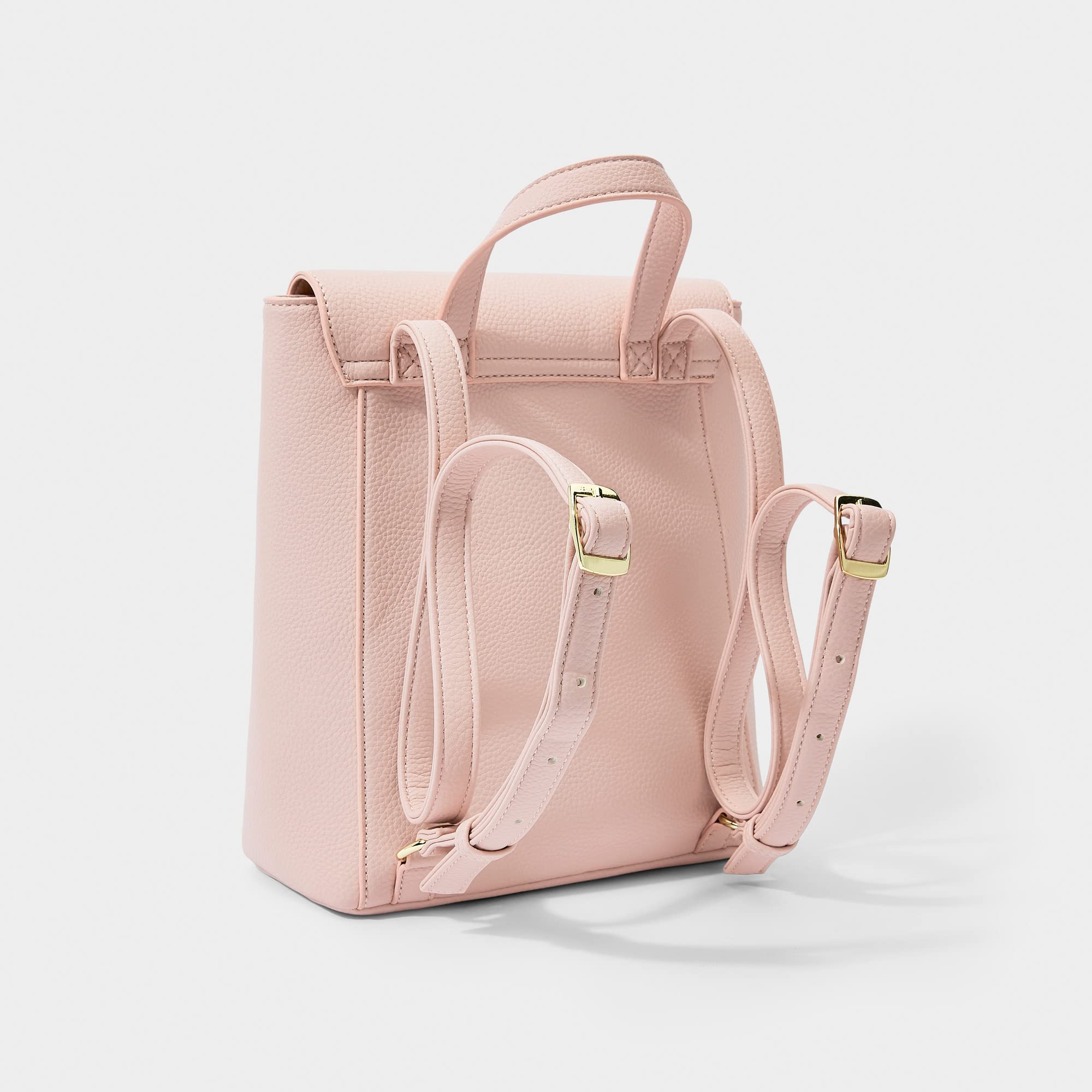 KATIE LOXTON Dani Tortoiseshell Womens Vegan Leather Convertible Strap Top Handle Purse Backpack Dusty Pink
