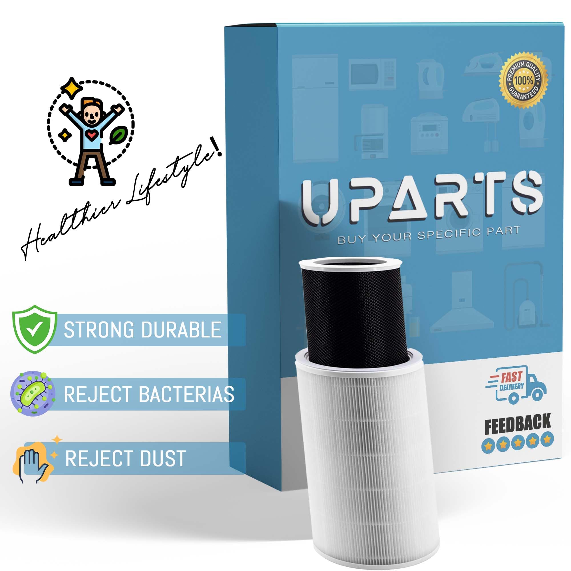 AD1000 Replacement Filter, Compatible with AIRDOCTOR AD1000 Air Purifier 【2-Pack】