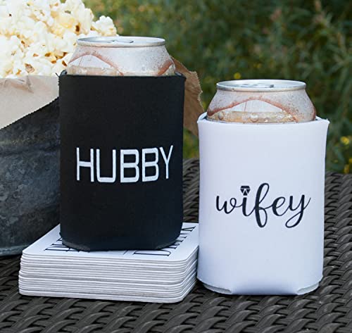 Hortense B. Hewitt Wedding Accessories Wifey and Hubby Can Coolers (Set of 2)
