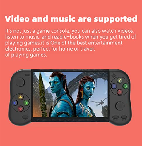 CZT New 5.1-inch Handle Appearance Video Handheld Game Console Portable Emulator Classic Arcade Retro Gaming Game Device System Built-in 12000 Games mp3 mp4 (Black)