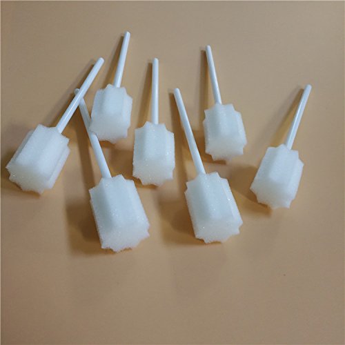 MUNKCARE Oral Mouth Swabs Sponge- Untreated and Unflavored for Baby & Elderly Oral Cleaning White 150 Counts