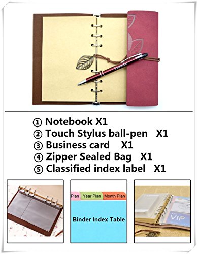 Refillable Notebook Journals,FREUDE A6 Leather Bound Travel Diary Art Drawing Sketchbook Journals to Write in for Women,Best Gift for Teens Girls and Boys