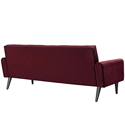 Modway EEI-2456-MAR Delve Velvet Maroon, Sofa, Maroon Fabric