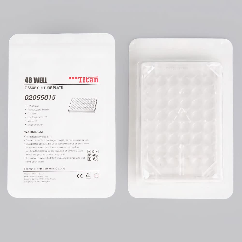 ADAMAS-BETA 48-Well Sterile Culture Plate, TC Treated Cell Culture Plates Tissue Culture Treated Plate, Individually Wrapped, Pack of 10
