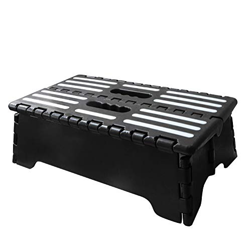 Portable Folding Step, 15" x 8.7" x 5" Lightweight Foldable Step Stool Indoor & Outdoor Mobility Step for Seniors, Pets and More