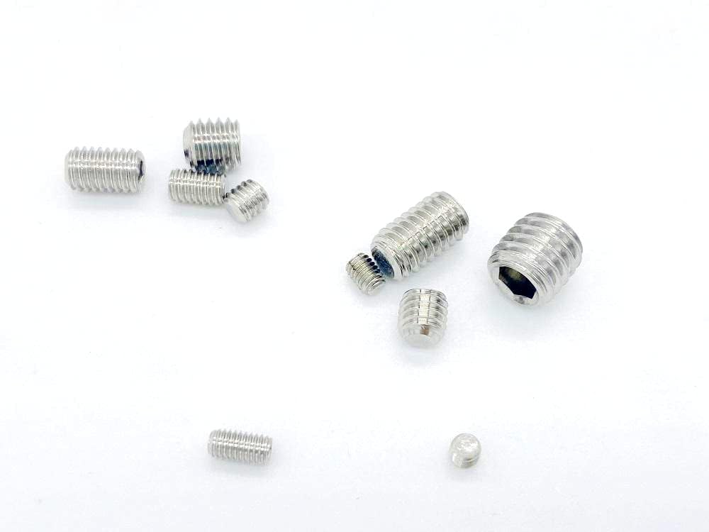 AXK Set Grub Screw M3 M4 M5 M6 M8 Metric Thread Hex Allen Socket Head Cap Screw Bolt Hexagon Hex Drive Cup Point Screw Assortment Kit Set Alloy Steel l Screw (200PCS Stainless Steel)