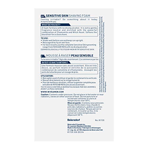 Nivea Men's 6.7-ounce Sensitive Shaving Foam Pack of 1