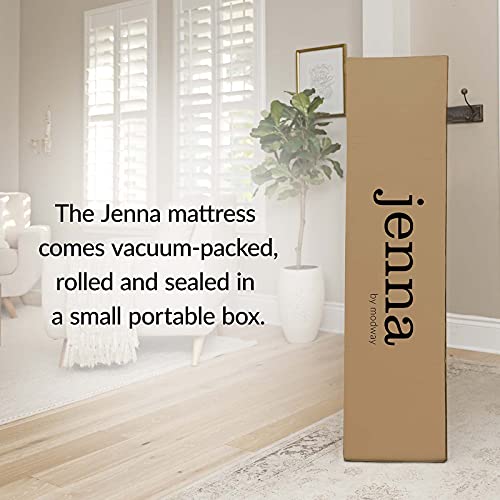 Modway Jenna 10β Queen Innerspring Mattress Quality Quilted Pillow Top-Individually Encased Pocket Coils-10-Year Warranty, White