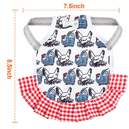 PETKNOWS Chicken Saddles, Hen Apron with Elastic Straps, Suitable for Small, Medium and Large Hens, Hen Care Supplies