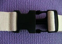 All Cotton Side Release Buckle Yoga Strap 6 Foot Natural