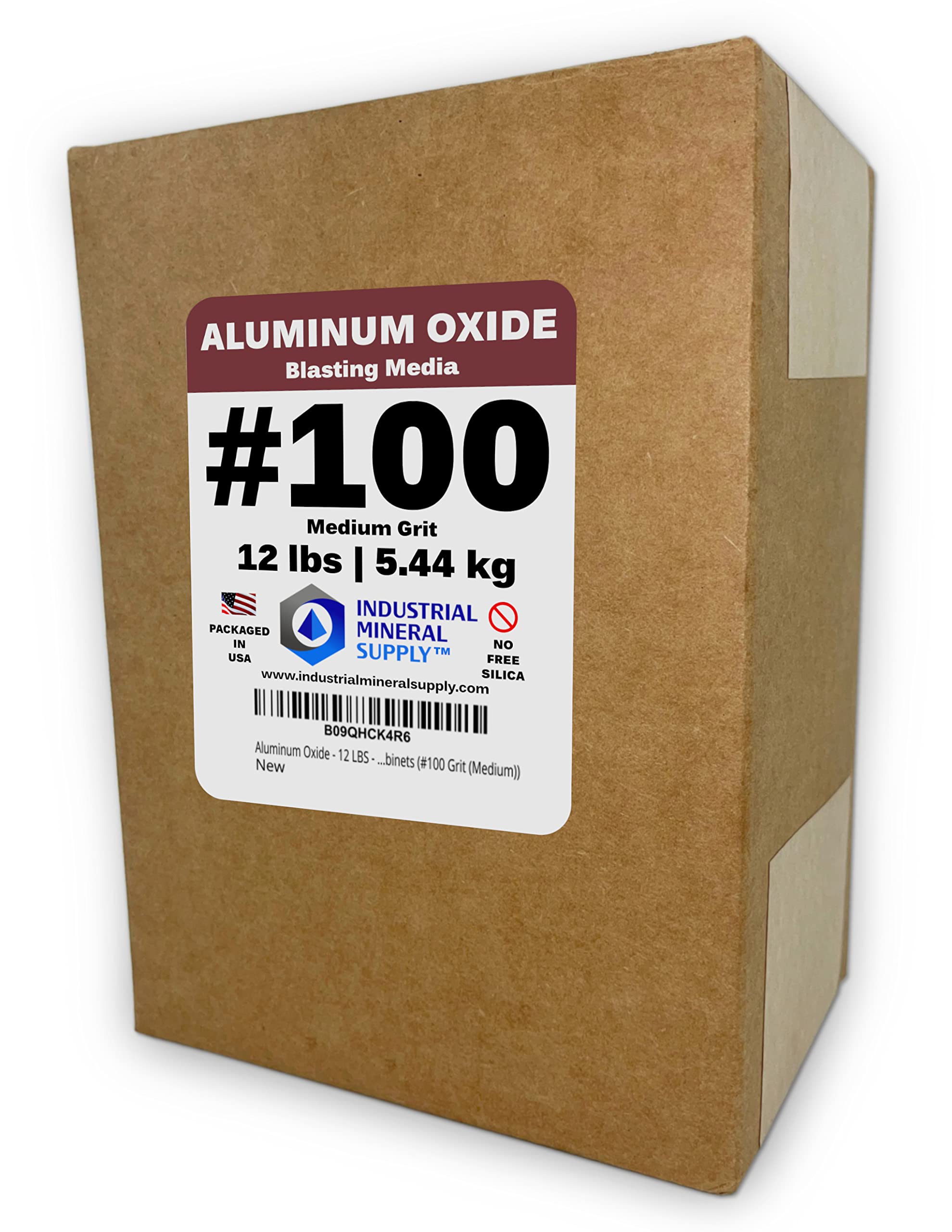 Aluminum Oxide - 12 LBS - Sand Blasting Abrasive Media for Sandblasters, Sandblast Guns and Blast Cabinets (#100 Grit (Medium))