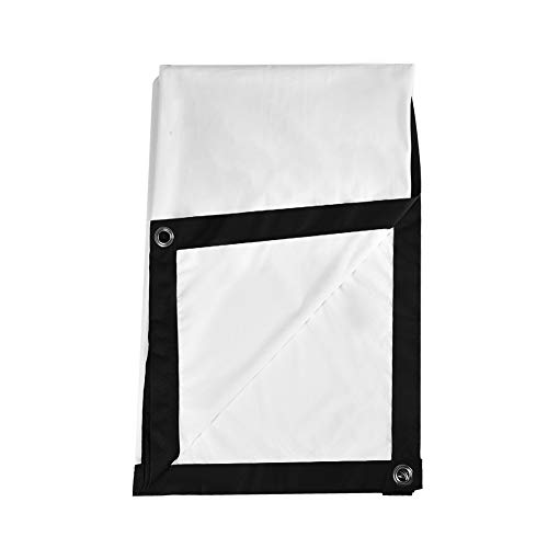 APAINI Portable Non-Crease White Projector Curtain Projection Screen with Adhesive and Hooks Projection Screens (Size : 100 inch)