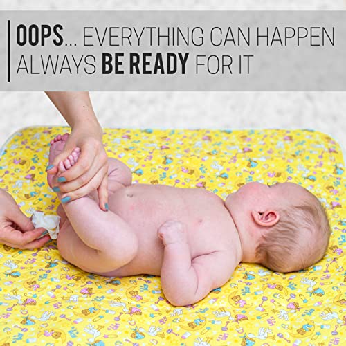 Portable Changing Pad - Large 31,5 x 25,5" Foldable Baby Changing Mat - Waterproof Wipable Travel Liners for Newborn Infant Todlers Kids - Change Diaper On The Go with Nappy Changer Mats