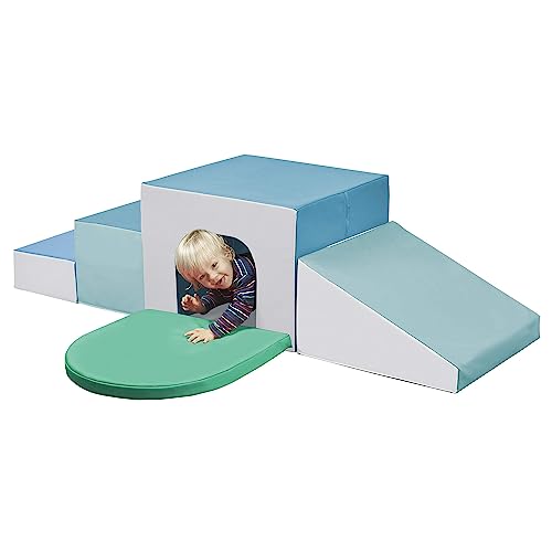 ECR4Kids SoftZone Single Tunnel Maze, Toddler Playset, Contemporary, 6-Piece