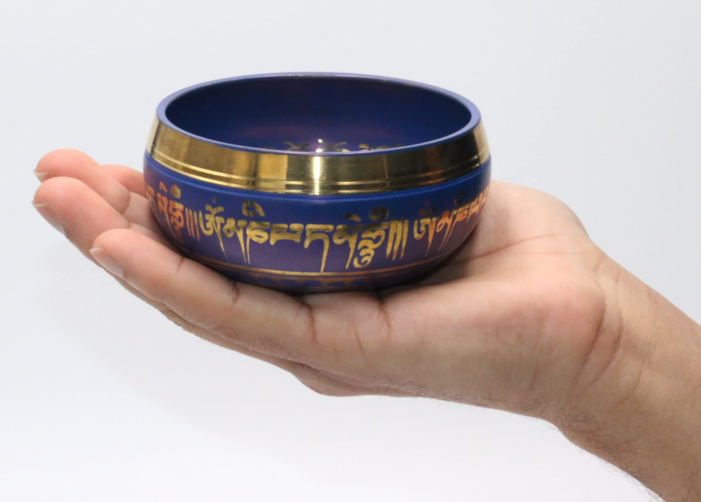 Tibetan Colored Singing Bowl Set-For Meditation, Yoga, Sound Therapy, Spiritual Healing, Prayer, Mind and Body Relaxation (3")