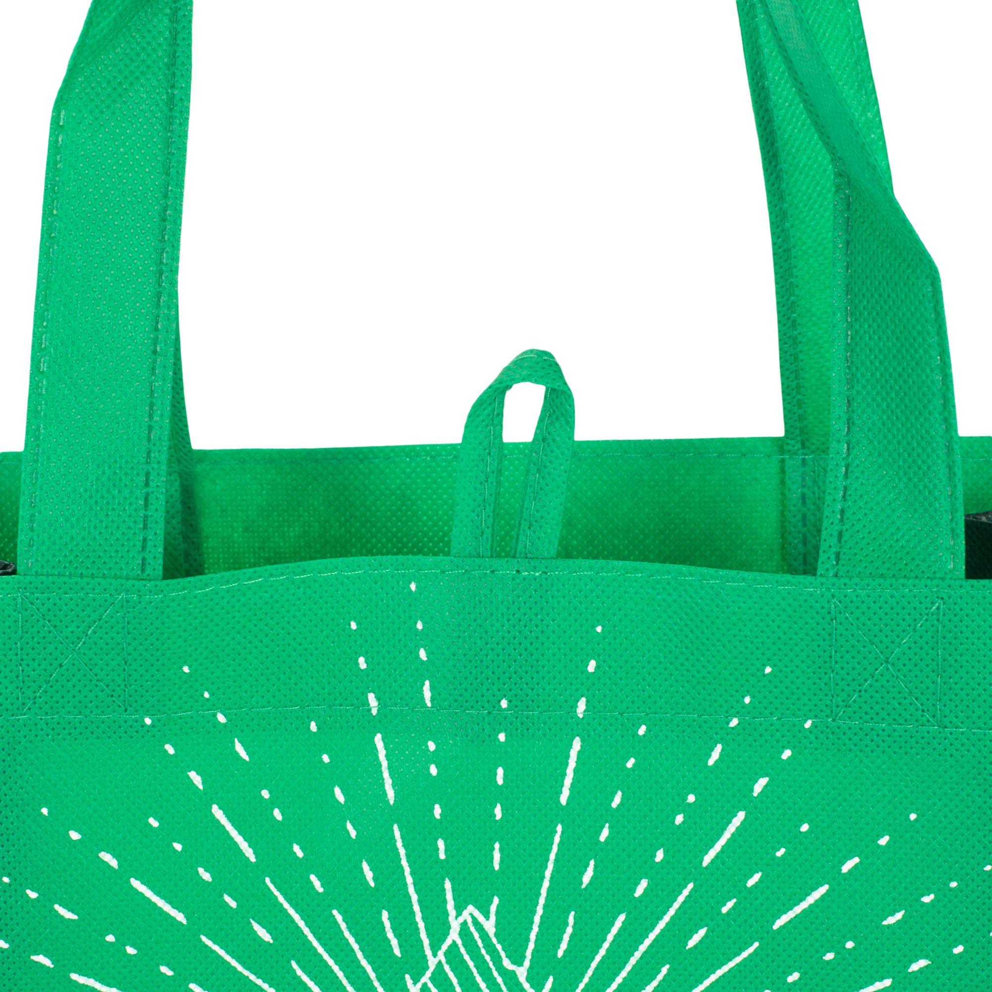 Faith Moves Mountains Scripture Green 12.5 x 12 Canvas Fabric Eco Tote Handbag