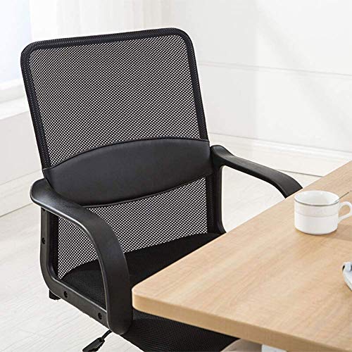 HOUKAI Office Chair Black,Ergonomic Desk Chair with Armrest Computer Chair with Lumbar Support Mid Back Home Office Swivel Mesh Chair (Color : D)